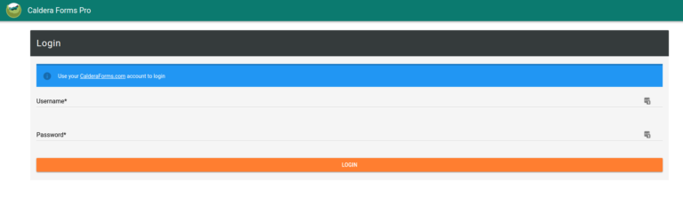 Caldera Forms Pro Login Screen - WordPress Form Builder | Caldera Forms Caldera Forms Pro Login Screen - WordPress Form Builder | Caldera Forms