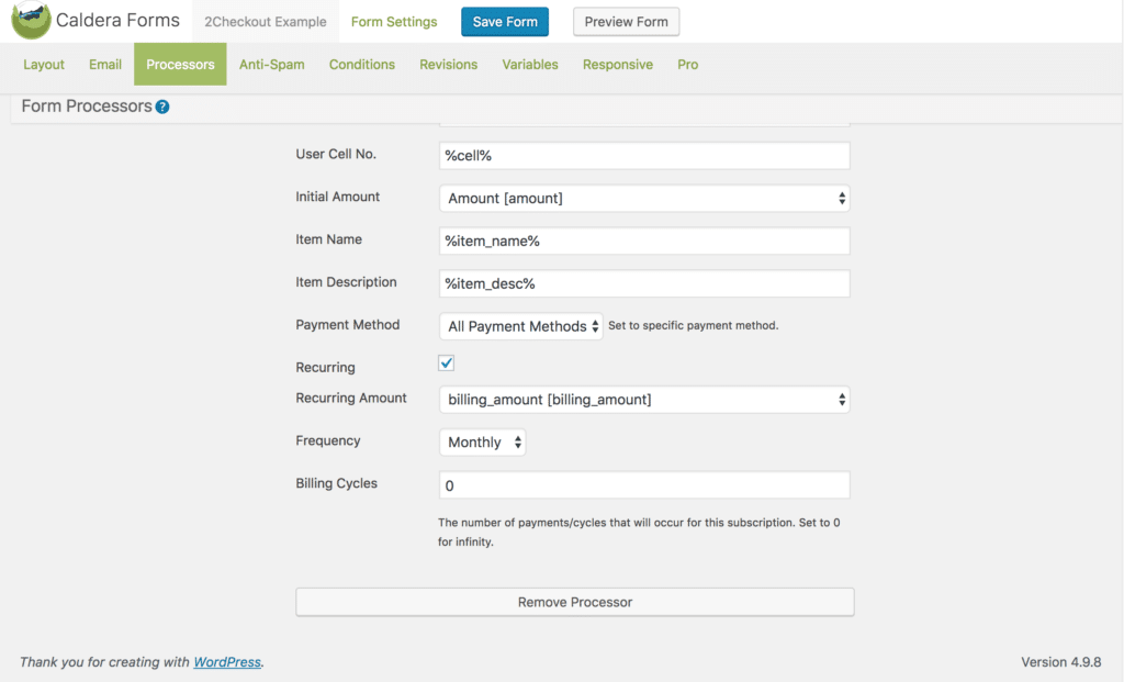 Caldera Forms PayFast Settings - WordPress Form Builder | Caldera Forms Caldera Forms PayFast Settings - WordPress Form Builder | Caldera Forms